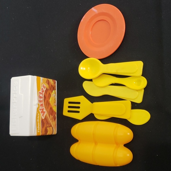 Fisher-Price | Toys | Vintage Kitchen Set Waffles Bread Cutlery Plastic ...